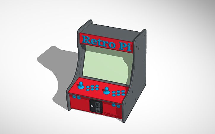 3d Design Arcade Cabinet Pi Project Tinkercad