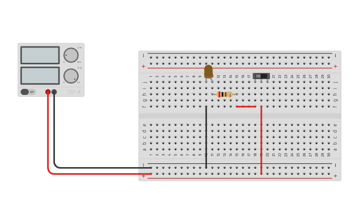 Circuit design Part A Familiarisation with breadboard - Tinkercad