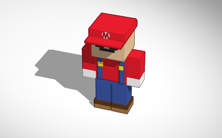 3D design MineCraft Skins-Mario - Tinkercad