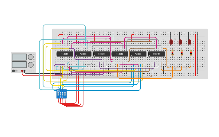 Circuit Design 2 Bit Comparator Tinkercad