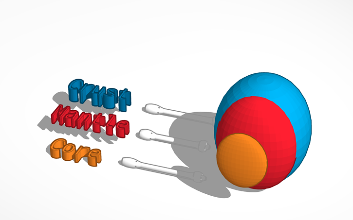 3D design Earth Model - Tinkercad