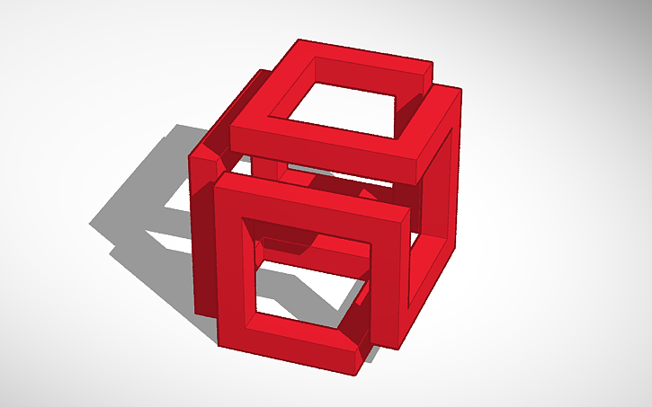 3D design Suspended cube - Tinkercad