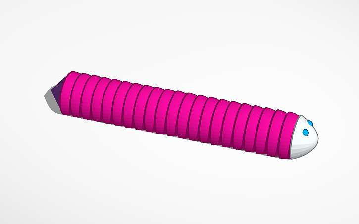 3D design Articulated worm - Tinkercad