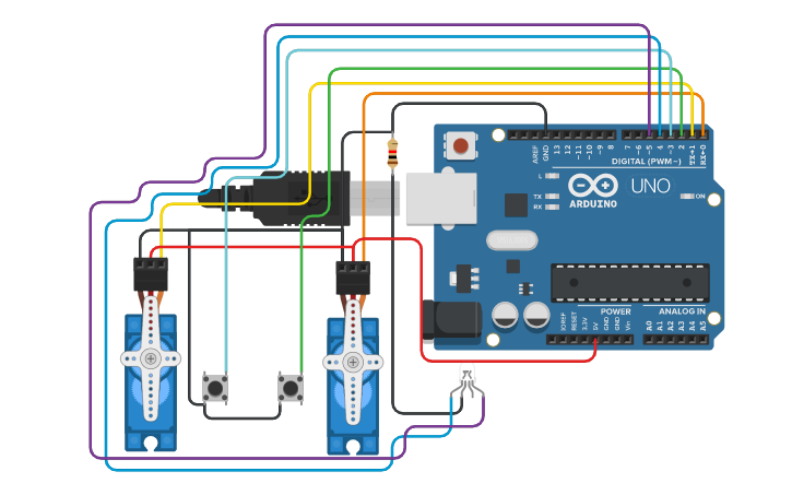 Circuit Design Parking Tinkercad