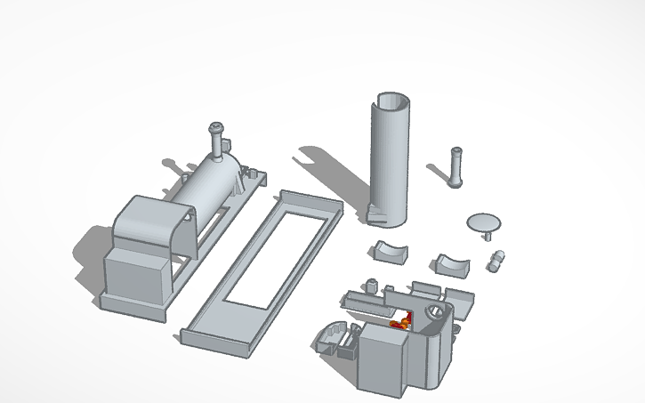 3D design Victorian Railways C class well tank engine kit - Tinkercad