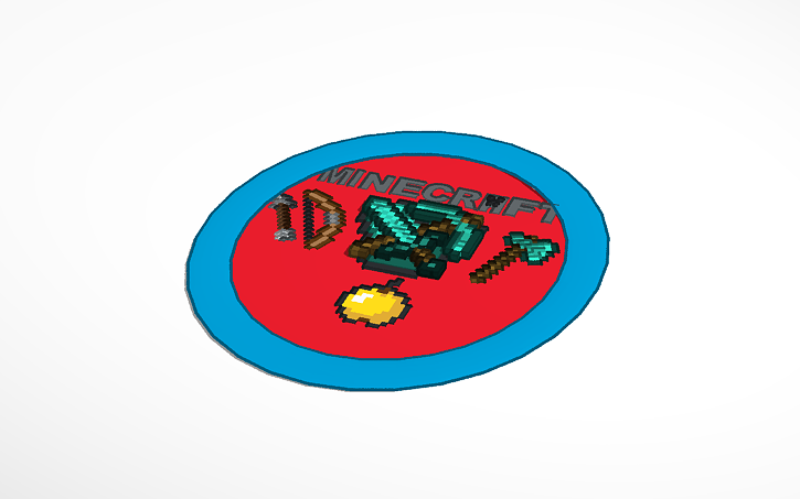 3D design minecraft plate | Tinkercad