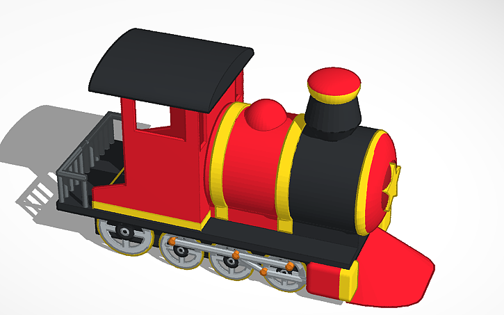 3d Design Dry Dry Railroad Train Tinkercad