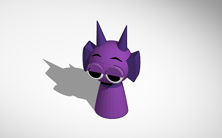 3D design durple sprunki - Tinkercad