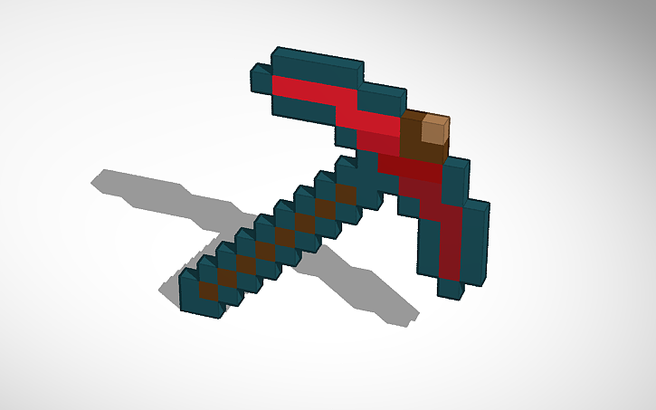 3D design Ruby Pickaxe - Tinkercad