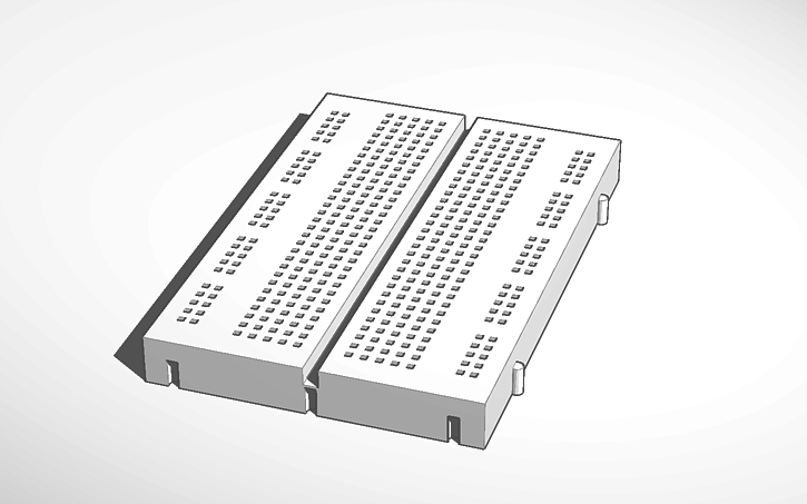 3D design Copy of breadboard - Tinkercad