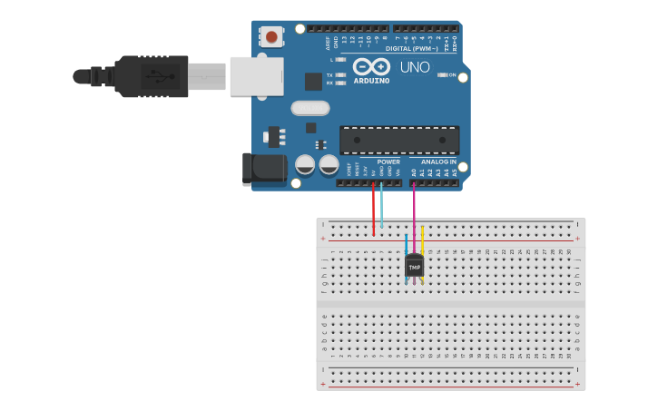 Circuit Design Sensor Tmp Tinkercad