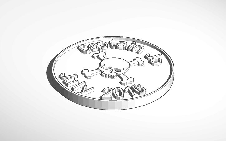 3D design Captain Coin - Tinkercad