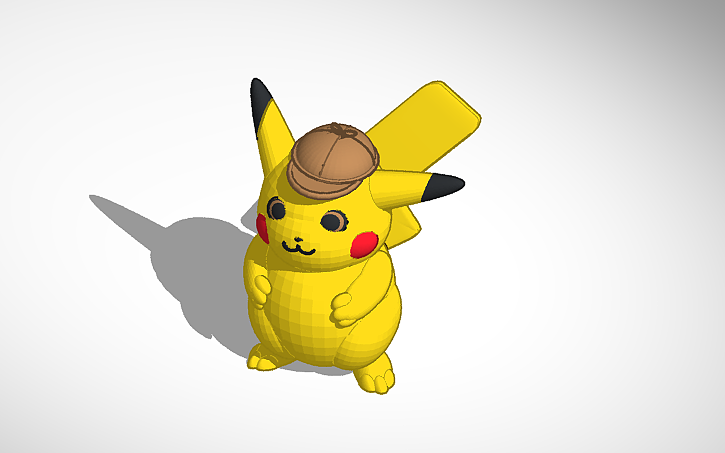 3D design Detective Pikachu | Tinkercad