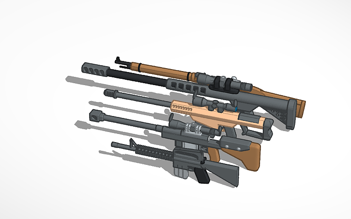 3D design guns - Tinkercad