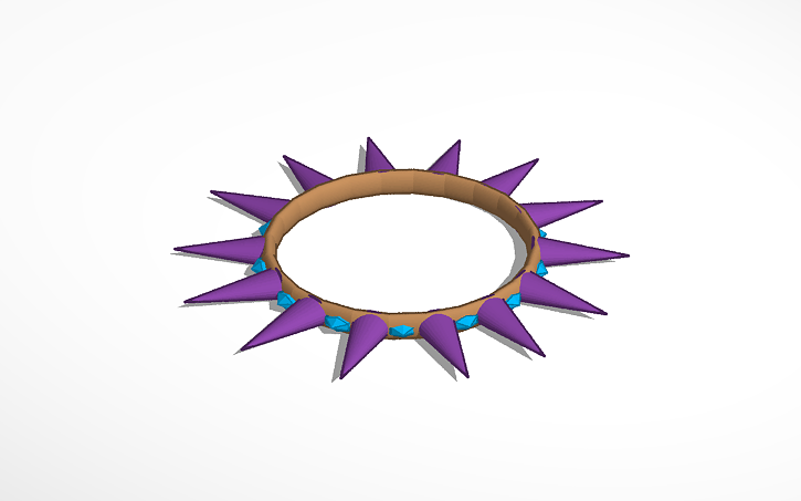 3D design Spiked Collar | Tinkercad
