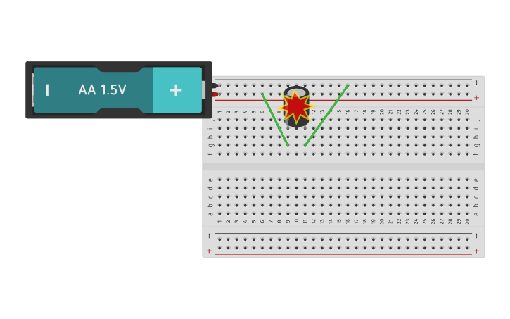 Circuit design exploding capacitor XD - Tinkercad