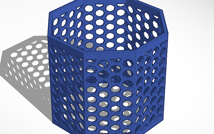 3D design octagonal wall shelf - Tinkercad