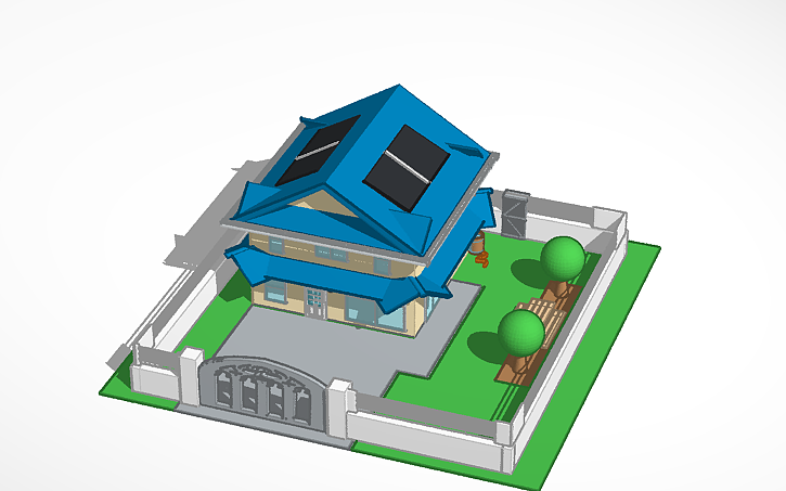 3D design Rumah Pintar - Tinkercad