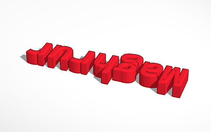 3d Design Text Tinkercad