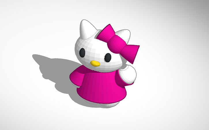 3D design hello kitty - Tinkercad