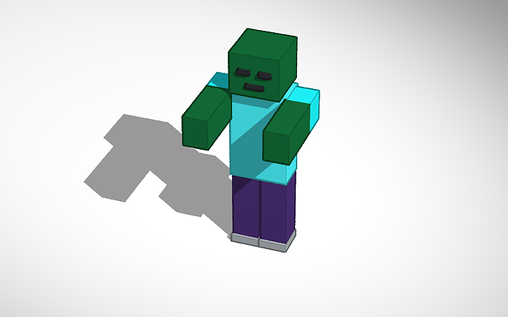3D design Minecraft Zombie | Tinkercad