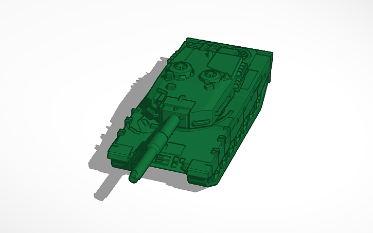 3D design Leopard 2A4 - Tinkercad