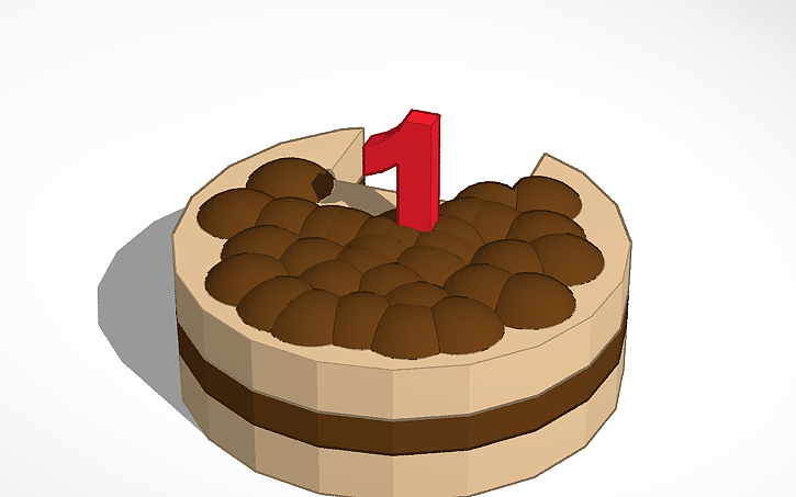 3D design Birthday cake... - Tinkercad