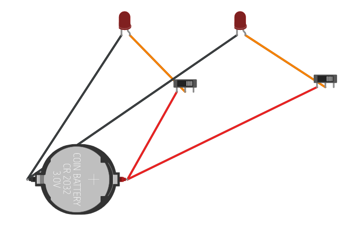 Circuit Design 2 Leds 2 Interruptores Tinkercad