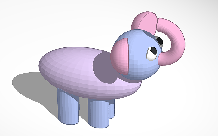 3D design Elephant - Tinkercad