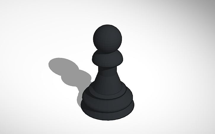 3D design Chess Pawn - Tinkercad