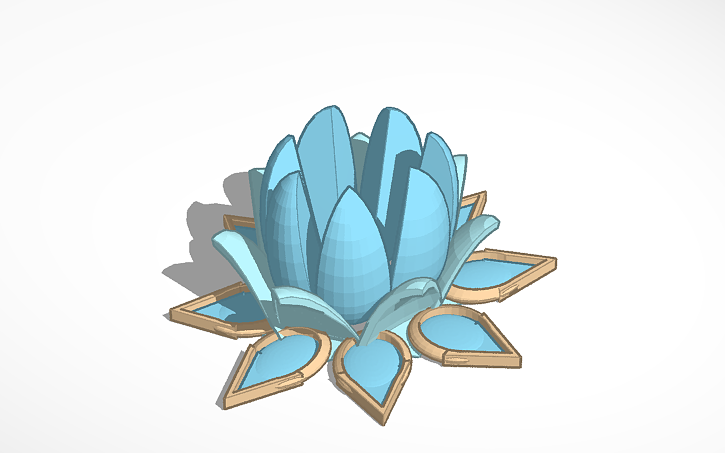 3D design Lotus flower 3D - Tinkercad