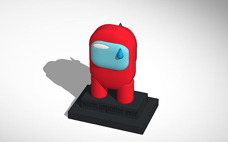 3D design Worst Imposter Ever trophy | Tinkercad