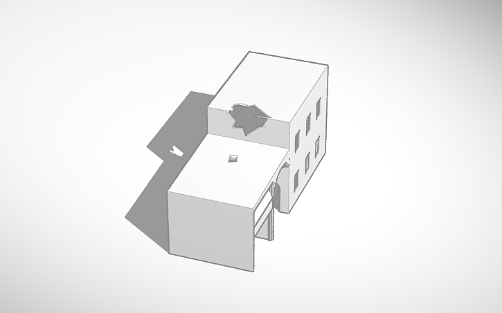 3D design damaged building for doogmans code - Tinkercad