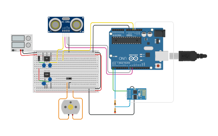 Circuit design Control Circuit - Tinkercad Circuit design Control Circuit - Tinkercad