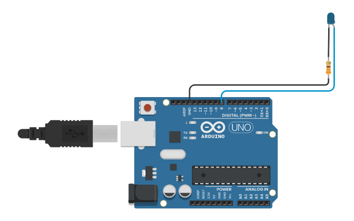 Circuit design Comunicación Serie con Arduino - Tinkercad