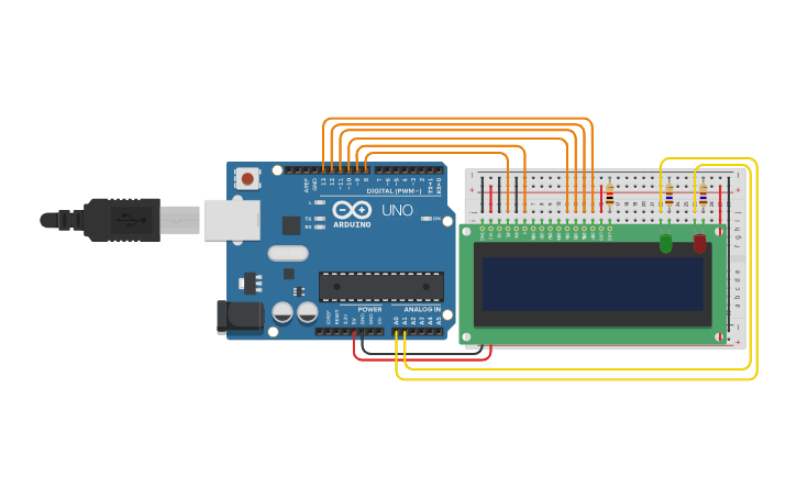 Circuit Design Lcd Keypad Password Tinkercad