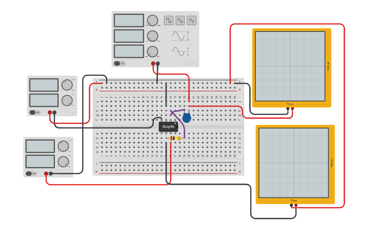 Circuit design Differentiator - Tinkercad