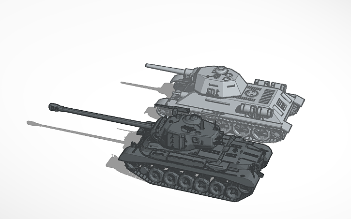 3D design WWII Germany Tank - Tinkercad