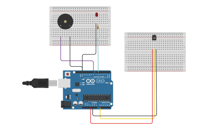 Circuit design weather station - Tinkercad