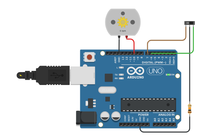 Circuit design Kontrol Motor DC | Tinkercad