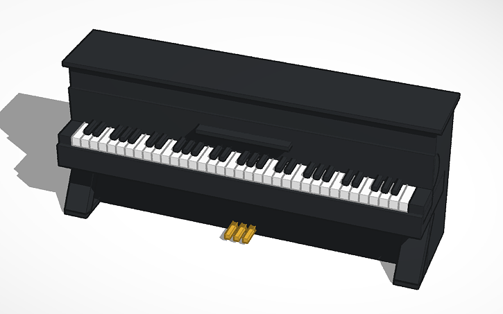 3D design Piano - Tinkercad