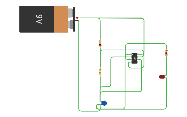 Circuit Design Flashing Led Tinkercad