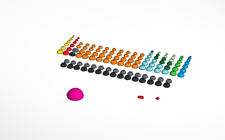 3D design Periodic Table of Elements - Tinkercad