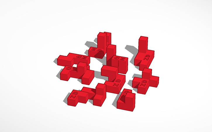 3D design Copy of 4x4x4 9-piece Block Puzzle - Tinkercad