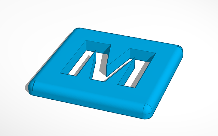 3D design m-stencil - Tinkercad