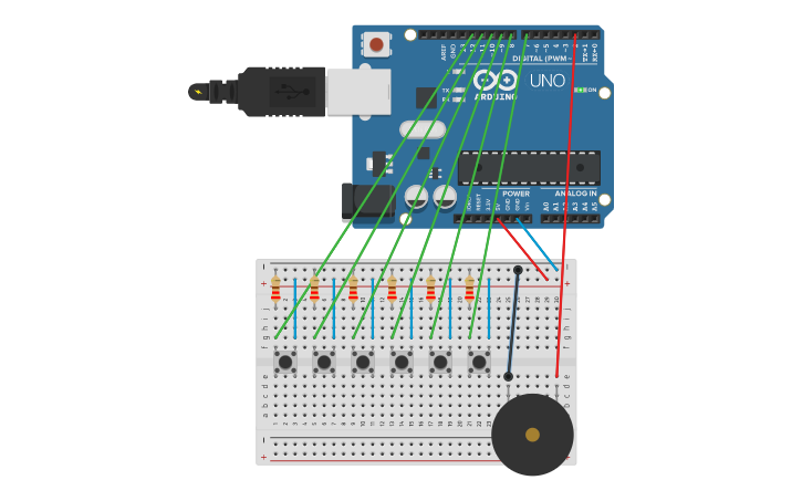 Circuit design Music maker - Tinkercad