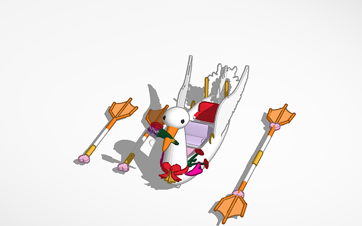 3D design Romantic Rowboat - Tinkercad