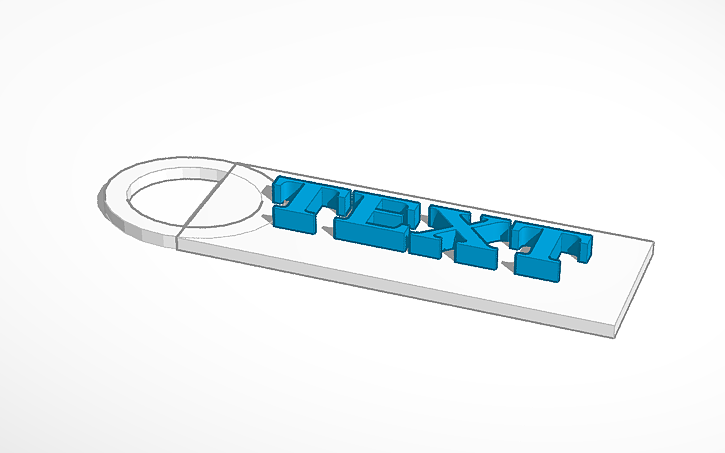 3D design brelok - Tinkercad