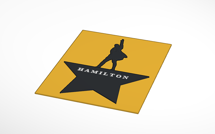 3D design hamilton album cover - Tinkercad
