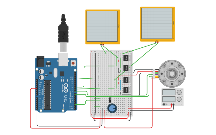 Circuit Design Motor With Encoder Tinkercad